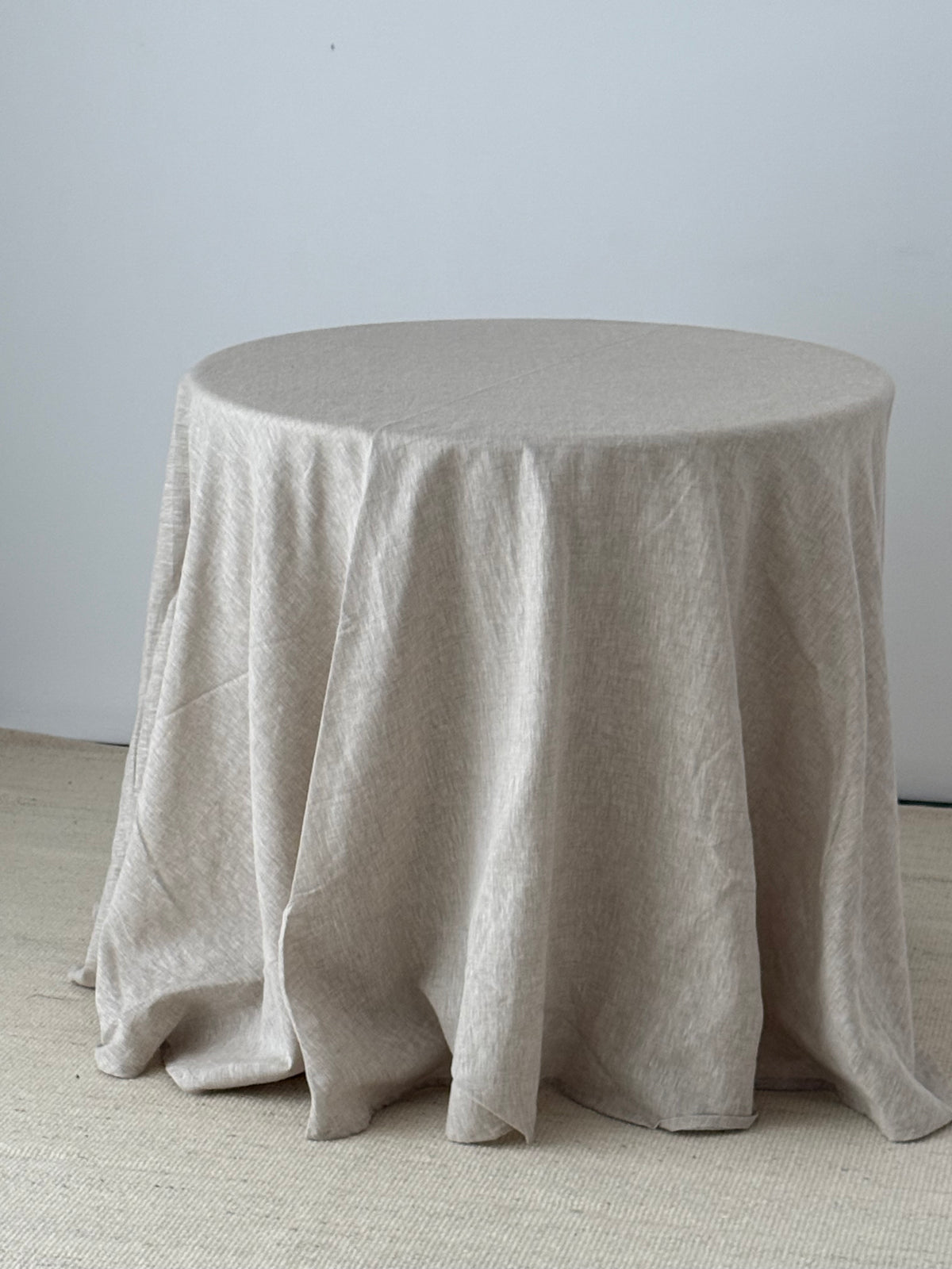 Oatmeal French Linen Round ( 2.4m ). | For Love & Living