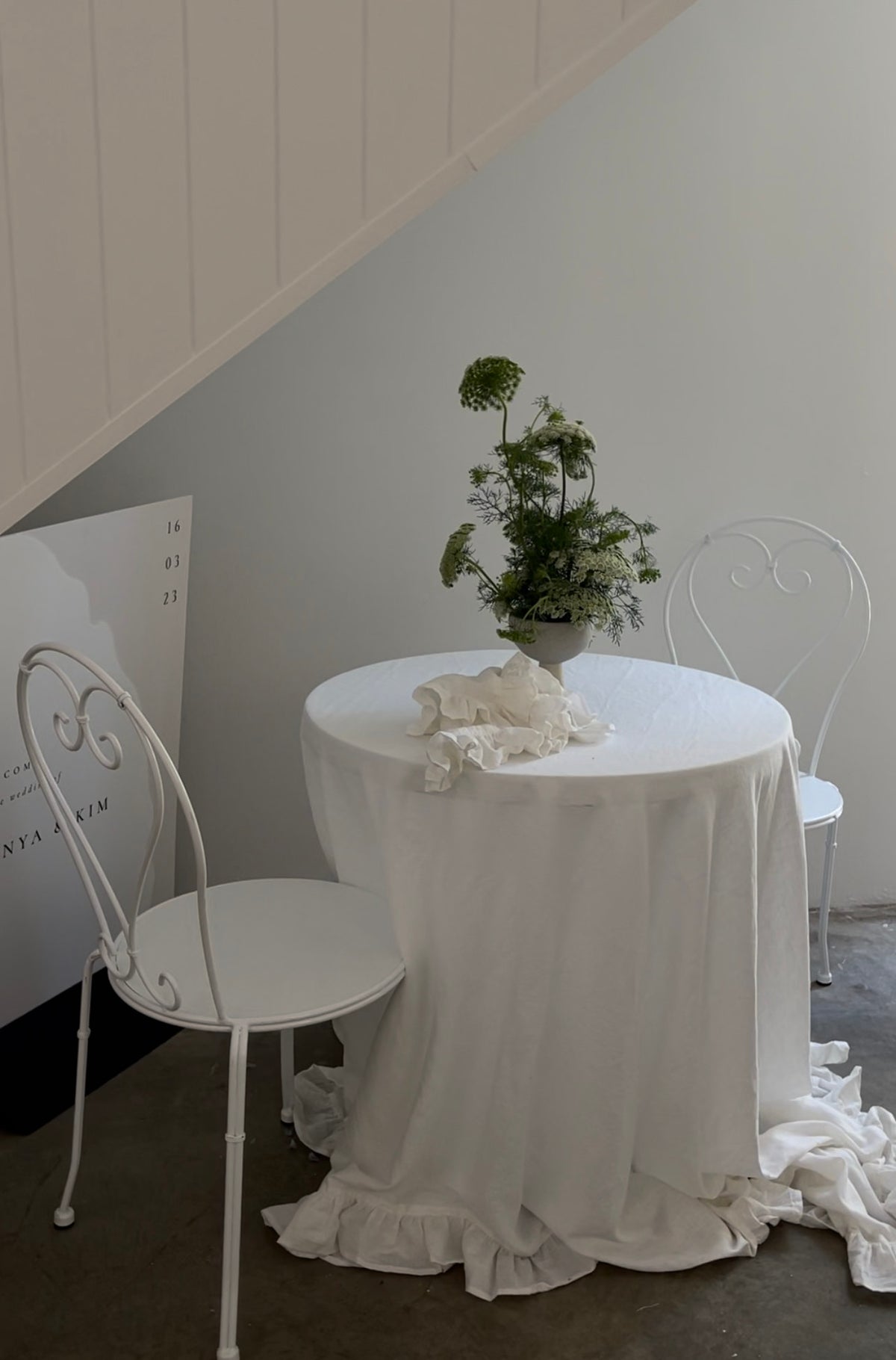 Ruffled French Linen Tablecloths - White | For Love & Living